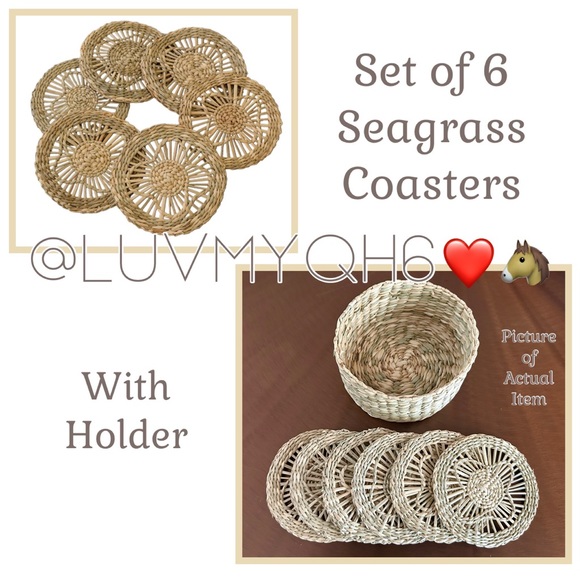 Dining | Set Of 6 Seagrass Coasters | Poshmark